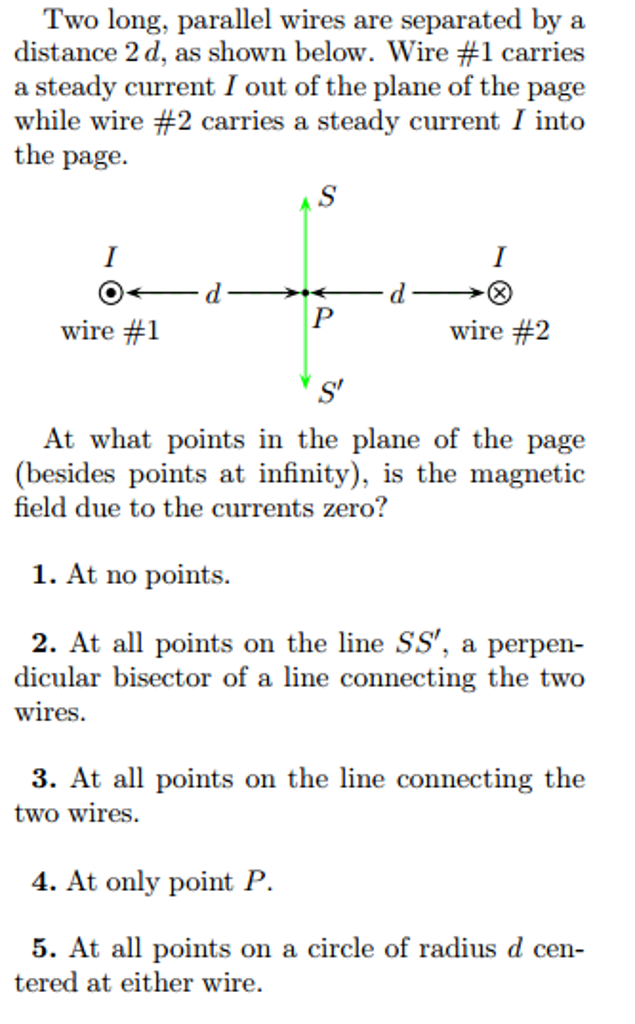 Solved Two long, parallel wires are separated by a distance | Chegg.com