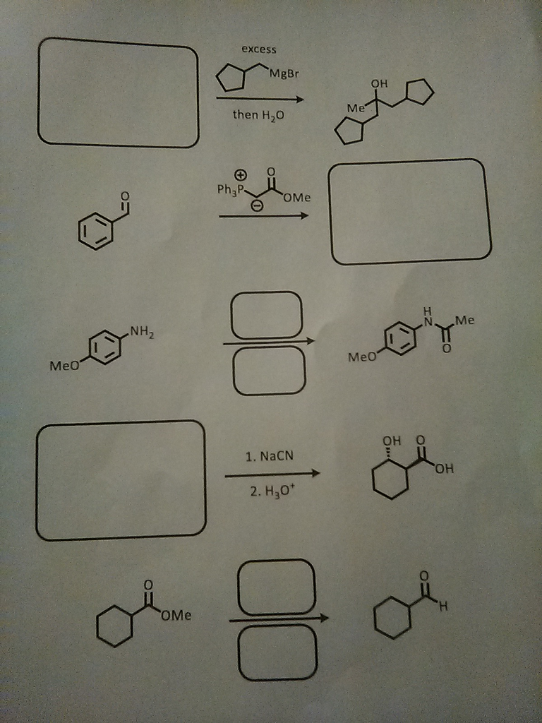 Solved Fill in the missing reactants, reagents, and | Chegg.com