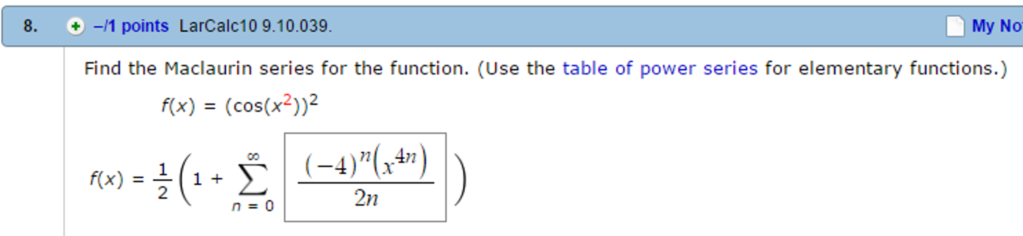 Solved Find the Maclaurin series for the function. (Use the | Chegg.com