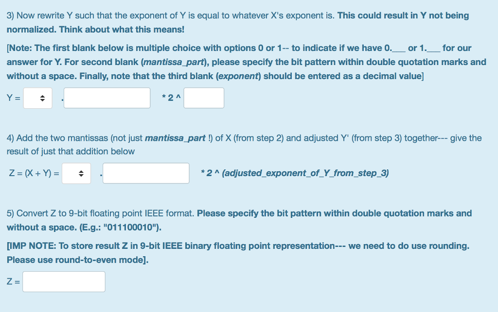 Solved Consider A 9 Bit Floating Point Representation Based