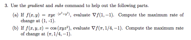 Solved This is my matlab assignment for calc III. Can anyone | Chegg.com