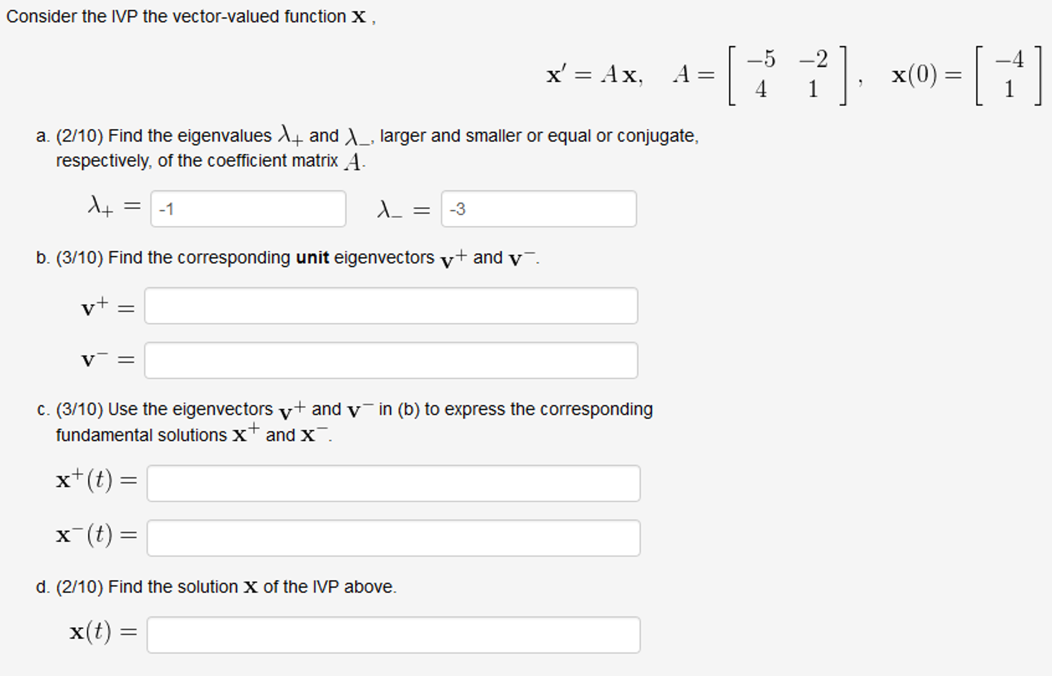 Solved Consider the IVP the vector-valued function X, x' = | Chegg.com