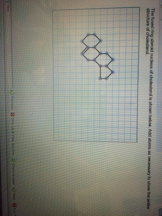 Solved The fused ring steroid nucleus of cholesterol is | Chegg.com