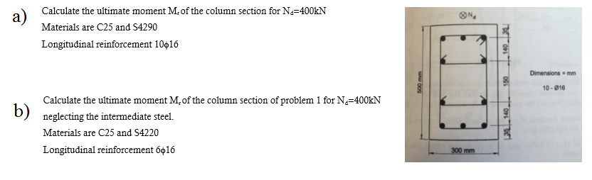 Solved Calculate the ultimate moment Mf of the column | Chegg.com