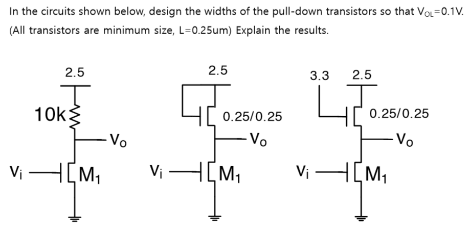Solved Vt = 0.43V, Vdsat = 0.63V, k’ = 115*10−6, λ = 0.06, γ | Chegg.com