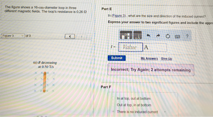 Solved The figure shows a 16-cm-diameter loop in three | Chegg.com