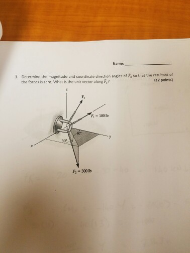 Solved Determine The Magnitude And Coordinate Direction