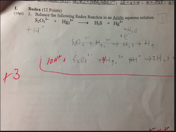Solved Balance the following Redox Reaction in an Acidic | Chegg.com Solved Balance the following Redox Reaction in an Acidic | Chegg.com