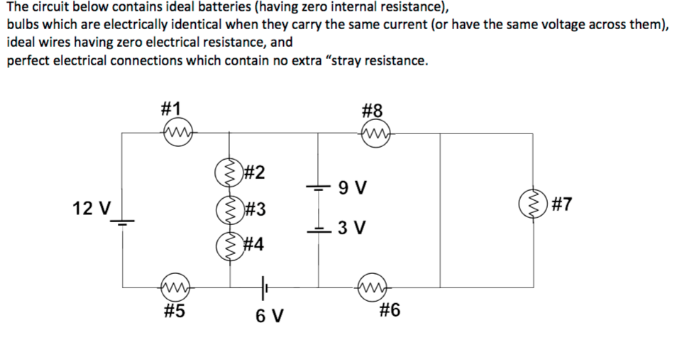 Solved The circuit below contains ideal batteries (having | Chegg.com