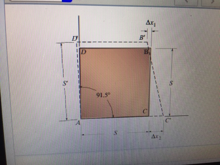 Solved Problem 2.6 The square deforms into the position | Chegg.com