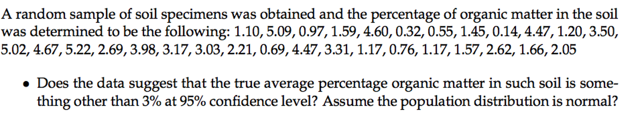 Solved A random sample of soil specimens was obtained and | Chegg.com