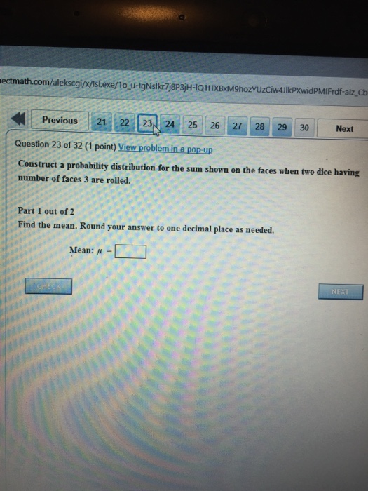 Solved Construct a probability distribution for the sum | Chegg.com