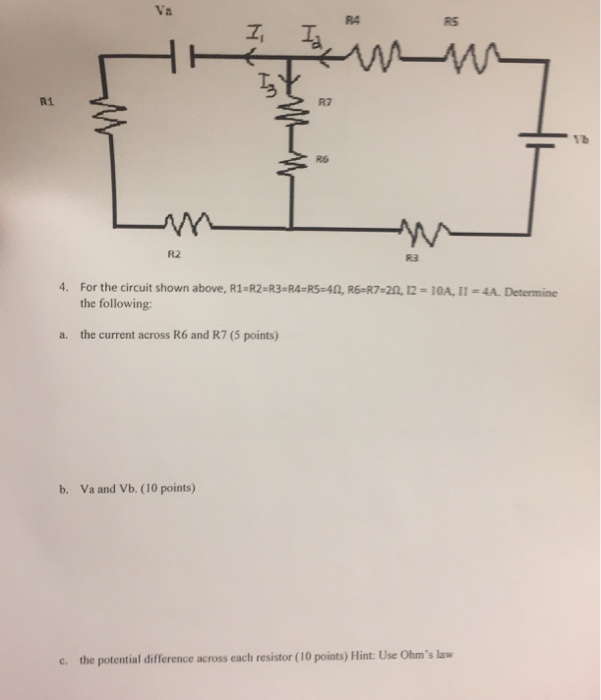 Solved For the circuit shown above, R1=R2=R3=R4=R5=4 Ohm, | Chegg.com
