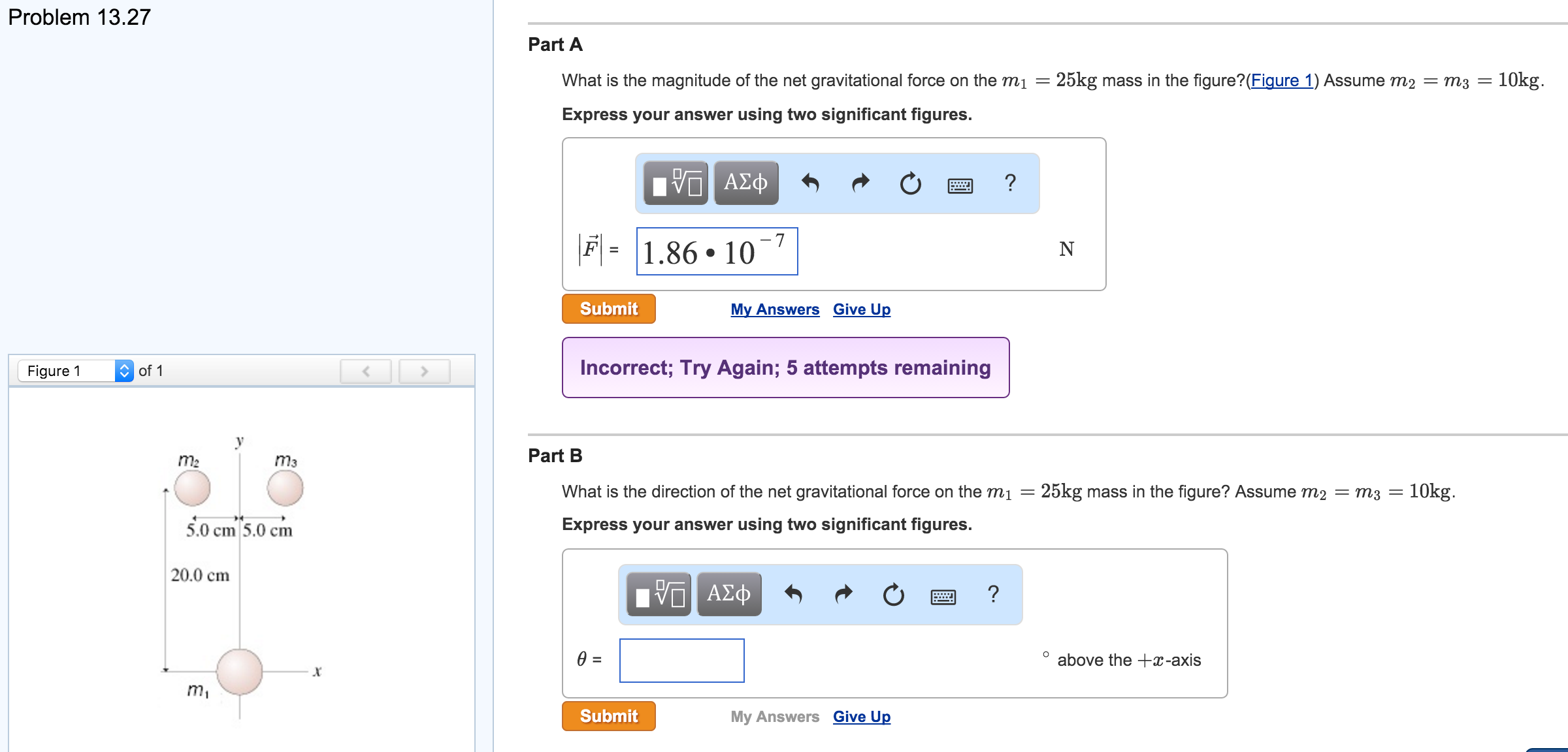 Solved PART A What is the magnitude of the net gravitational | Chegg.com