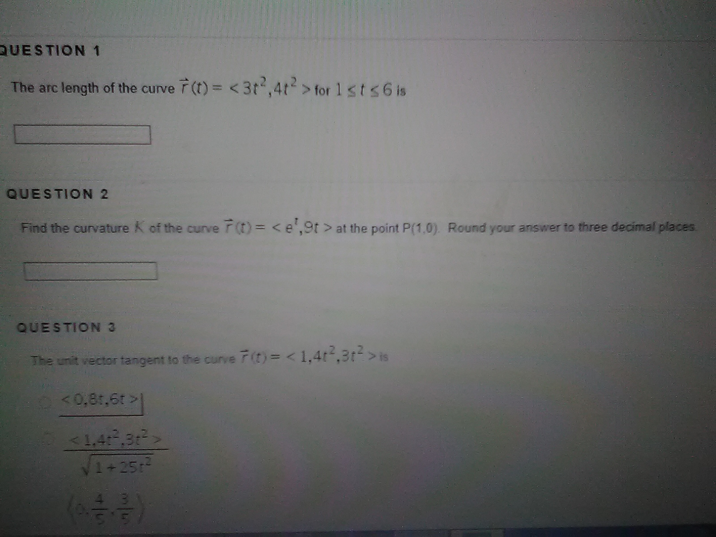 Solved The arc length of the curve r(t) = for | Chegg.com