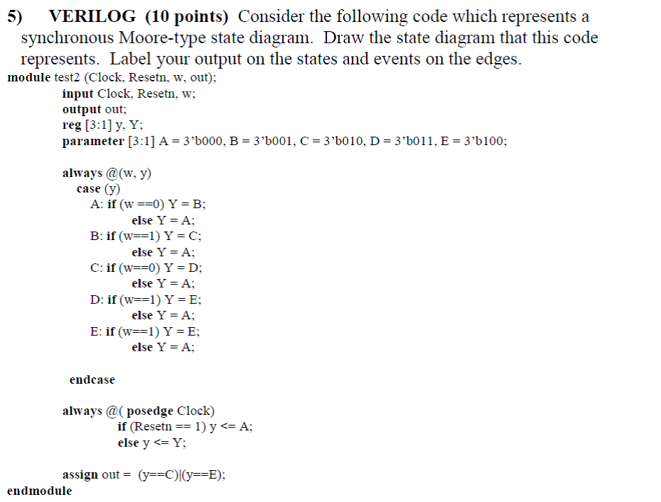 Solved Consider the following code which represents a | Chegg.com