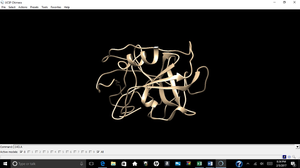 UCSF Chimera File Select Actions Presets Too | Chegg.com