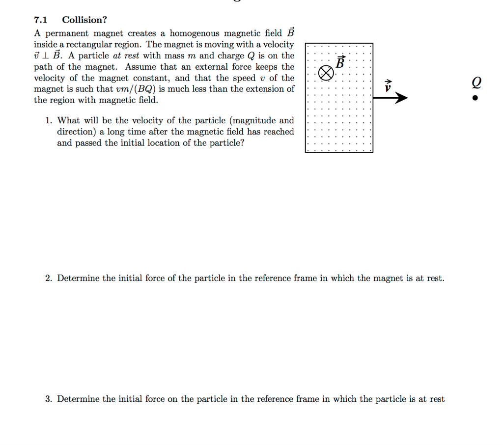 Solved A permanent magnet creates a homogenous magnetic | Chegg.com
