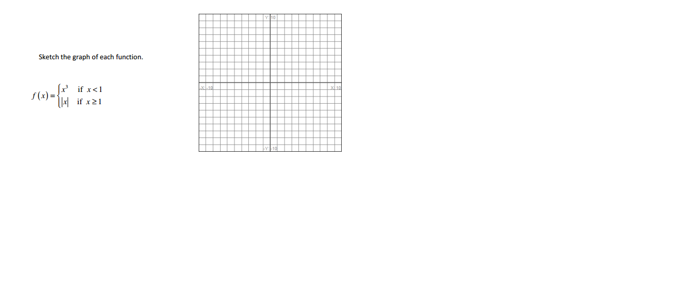 Solved Sketch the graph of each function f(x)={x^3 if x