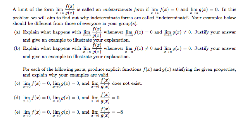 Solved A limit of the form lim q(r) is called an | Chegg.com