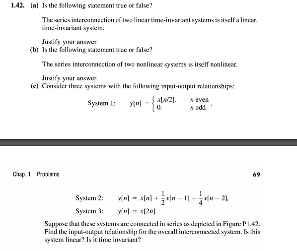 Solved (a) Is the following statement true or false? The | Chegg.com