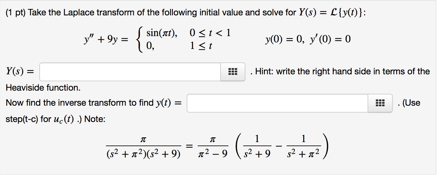 Solved Take the Laplace transform of the following initial | Chegg.com