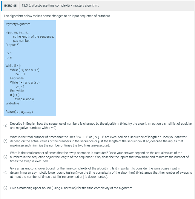Solved Exercise 12 3 5 Worst Case Time Complexity Mystery