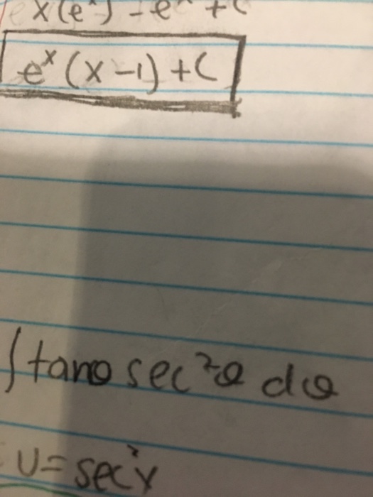 Solved integral tan theta sec^2 theta d theta U = sec^2 X | Chegg.com