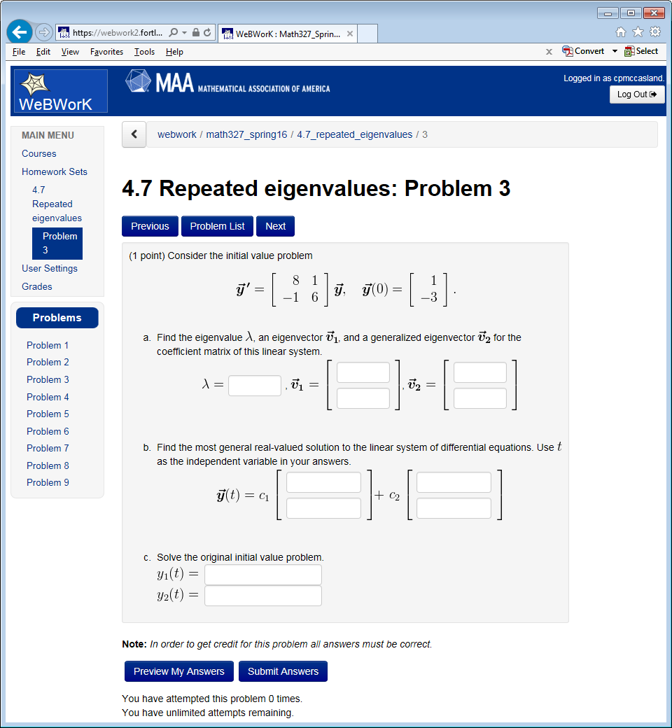 Solved Consider The Initial Value Problem Find The