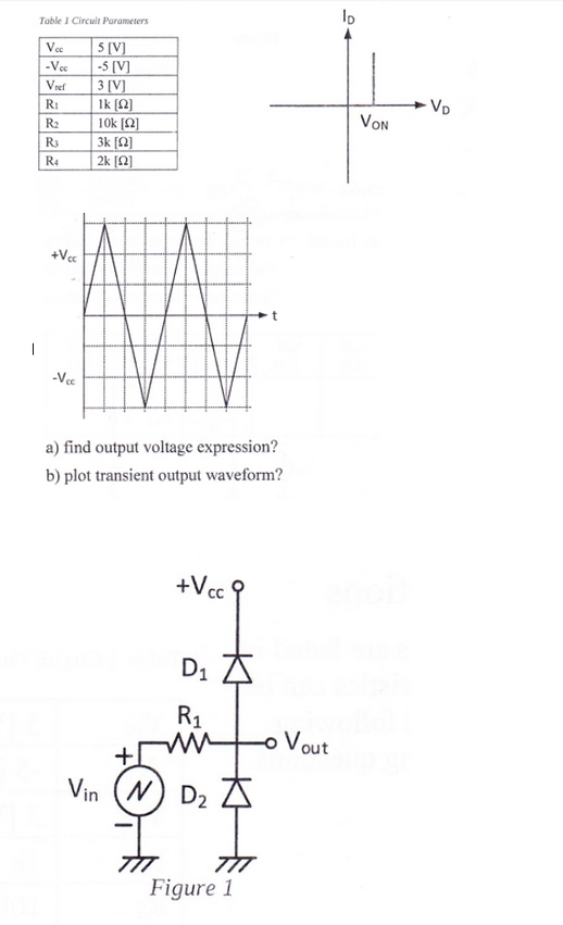 Find output voltage expression? b) plot transient | Chegg.com