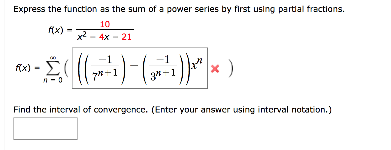 Solved Express The Function As The Sum Of Power Series By