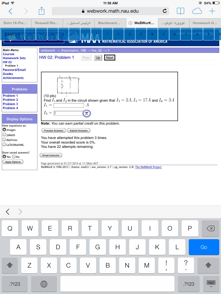 Find I0 and I1 in the circuit shown given that I2 = | Chegg.com
