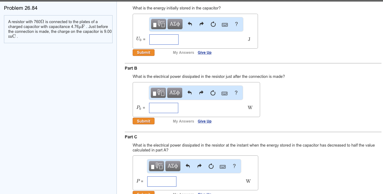 Solved Problem 26.84 A resistor with 760 omega is connected | Chegg.com