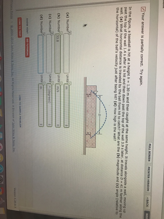 Solved In the figure, a baseball is hit at a height h = 1.30 | Chegg.com