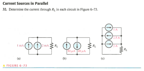 Solved Current Sources In Parallel 32. Determine the current | Chegg.com