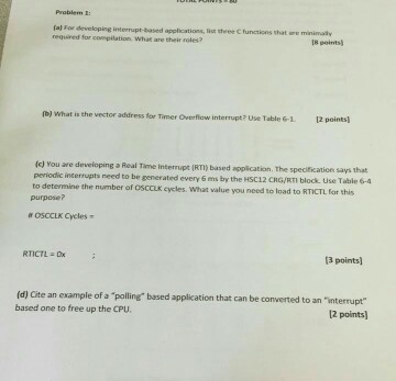 For developing interrupt-based applications, has | Chegg.com