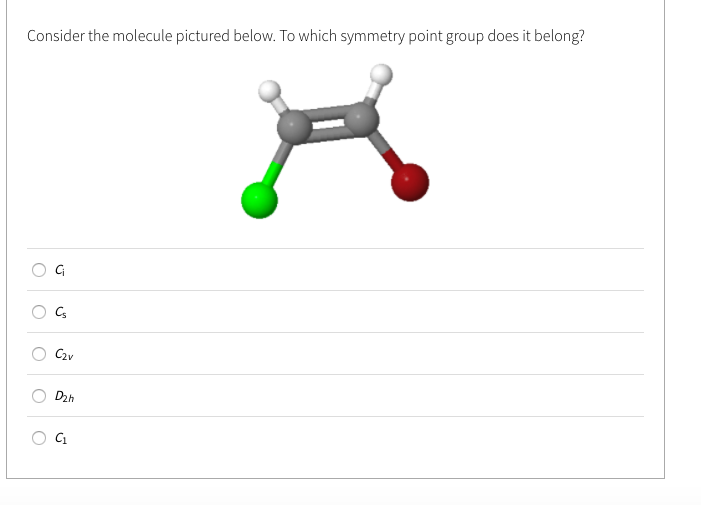 Solved Consider the molecule pictured below. To which | Chegg.com