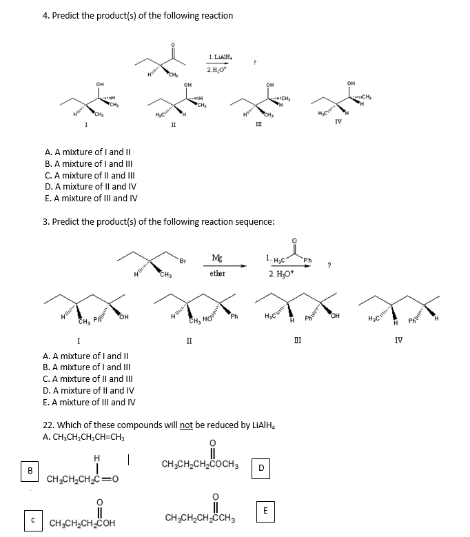 Solved 4. Predict the product(s) of the following reaction | Chegg.com