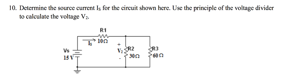 Solved 10. Determine the source current Is for the circuit | Chegg.com