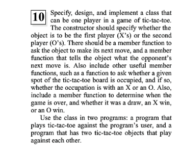 Solved Specify, design, and implement a class that can be | Chegg.com