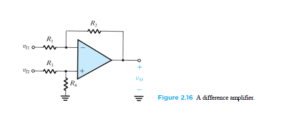 Solved Using the difference amplifier configuration of | Chegg.com