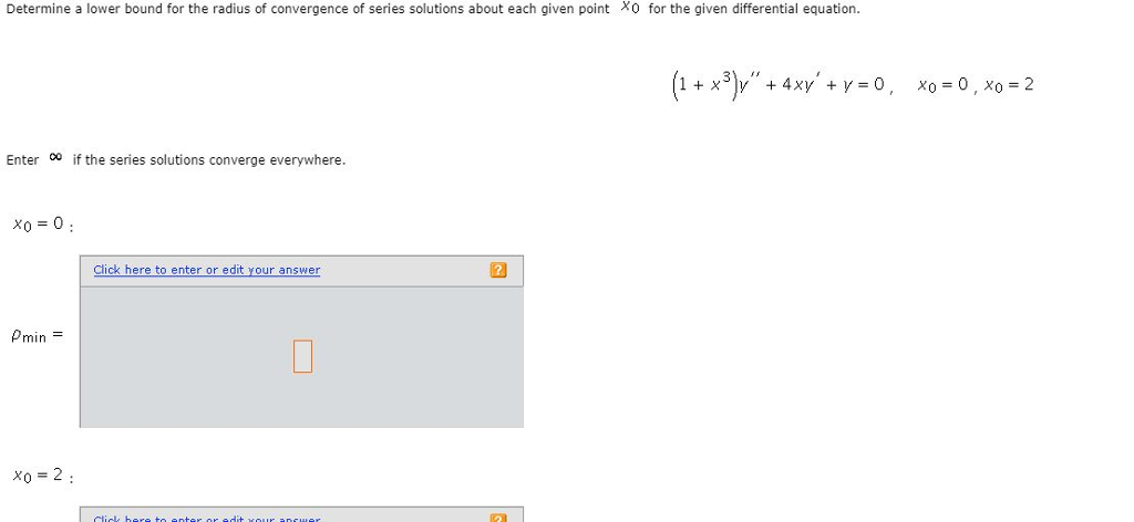 Solved Determine a lower bound for the radius of convergence | Chegg.com