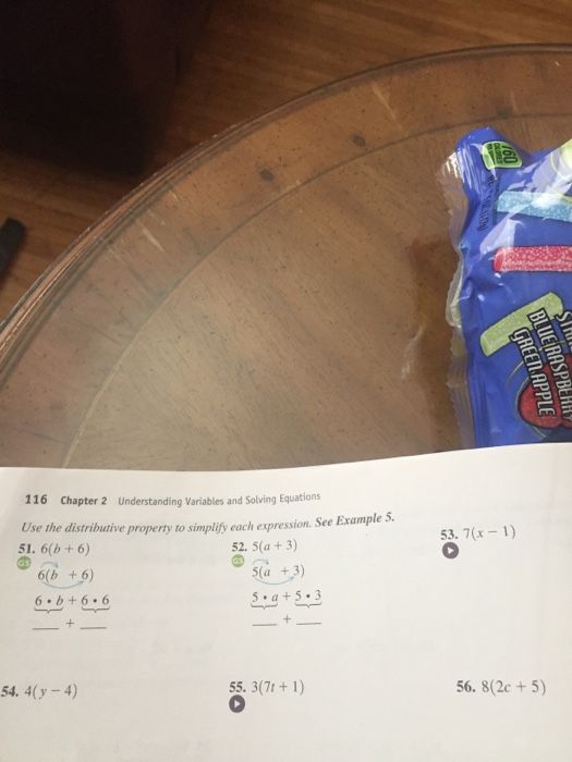 Solved Use the distributive property to simplify each | Chegg.com
