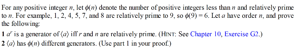 Solved For any positive integer n, let (n) denote the | Chegg.com