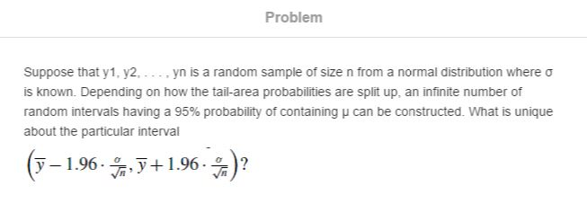 Solved Suppose that y1, y2, ..., yn is a random sample of | Chegg.com