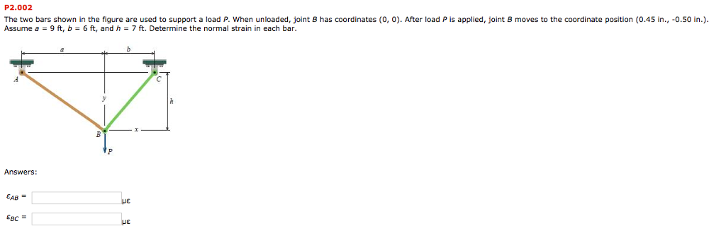 Solved P2.002 The two bars shown in the figure are used to | Chegg.com