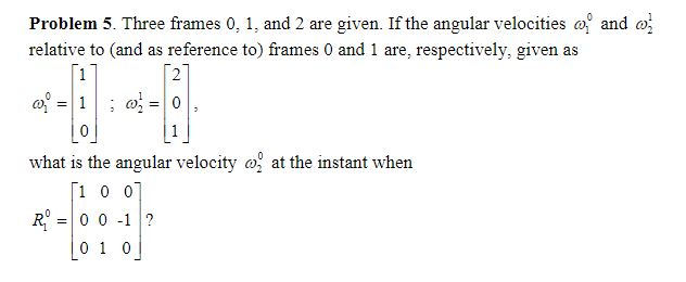 Solved Problem 5, Three frames 0, 1, and 2 are given. If the | Chegg.com