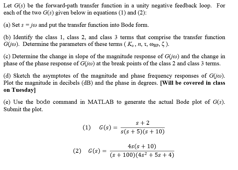Solved Let G(s) be the forward-path transfer function in a | Chegg.com