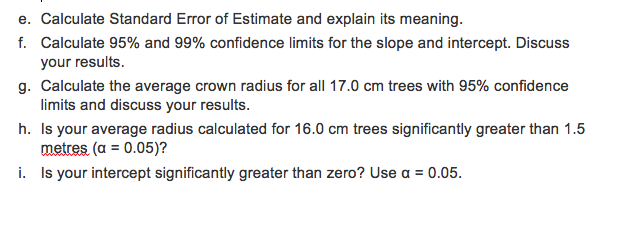 Solved e. Calculate Standard Error of Estimate and explain | Chegg.com
