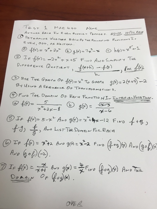 Solved Determine Whether Each Of The Following Functions I S